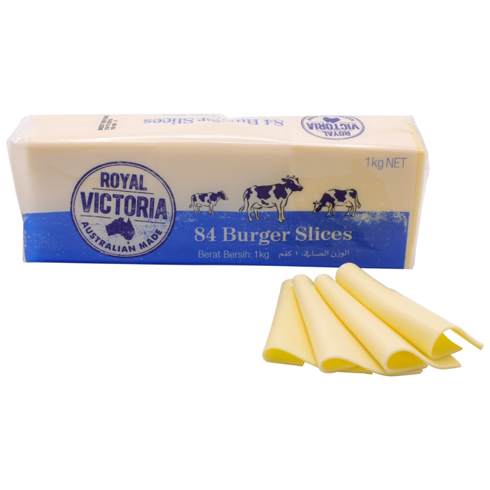 White Cheddar Cheese Burger Slices Royal Victoria Wholesale | Food Project