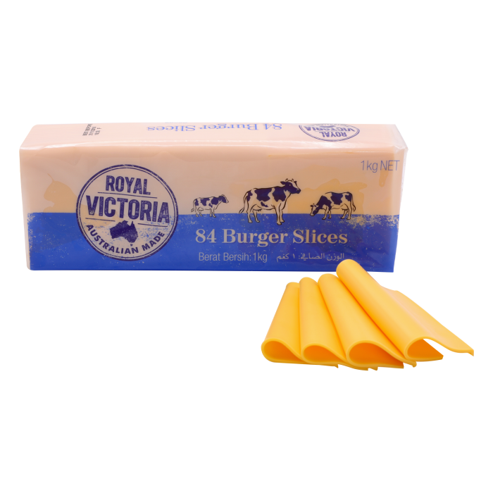 Cheddar cheese burger slices, orange, Royal Victoria, wholesale | Food ...