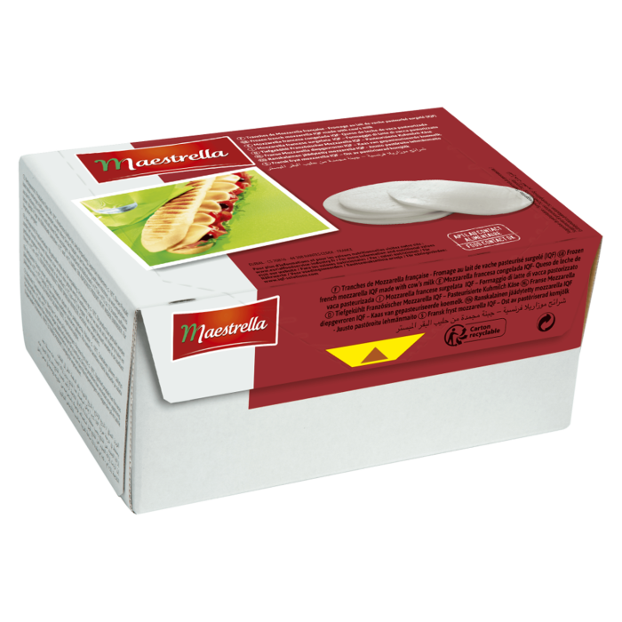 Maestrella sliced mozzarella, wholesale, premium, France | Food Project