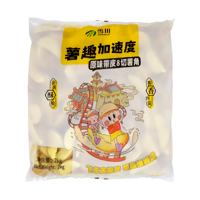 มันฝรั่งพระจันทร์เสี้ยว Snow Valley (Potato Wedges) ชิ้นใหญ่ กรอบนอก ...